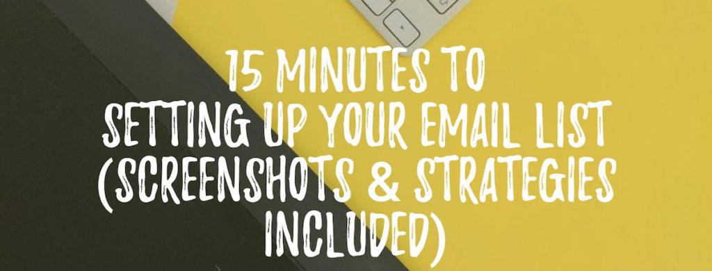 How to set up an email subscriber list in 15 minutes