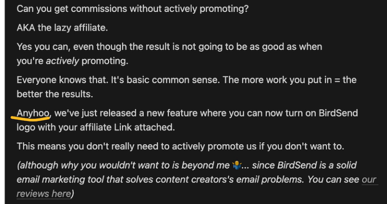 4 types of transitions for a smooth email flow - BirdSend